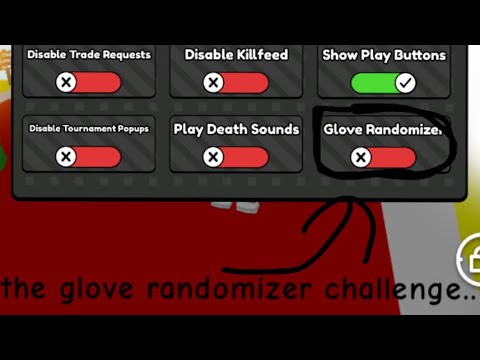 Using the glove randomizer setting.. - YouTube
