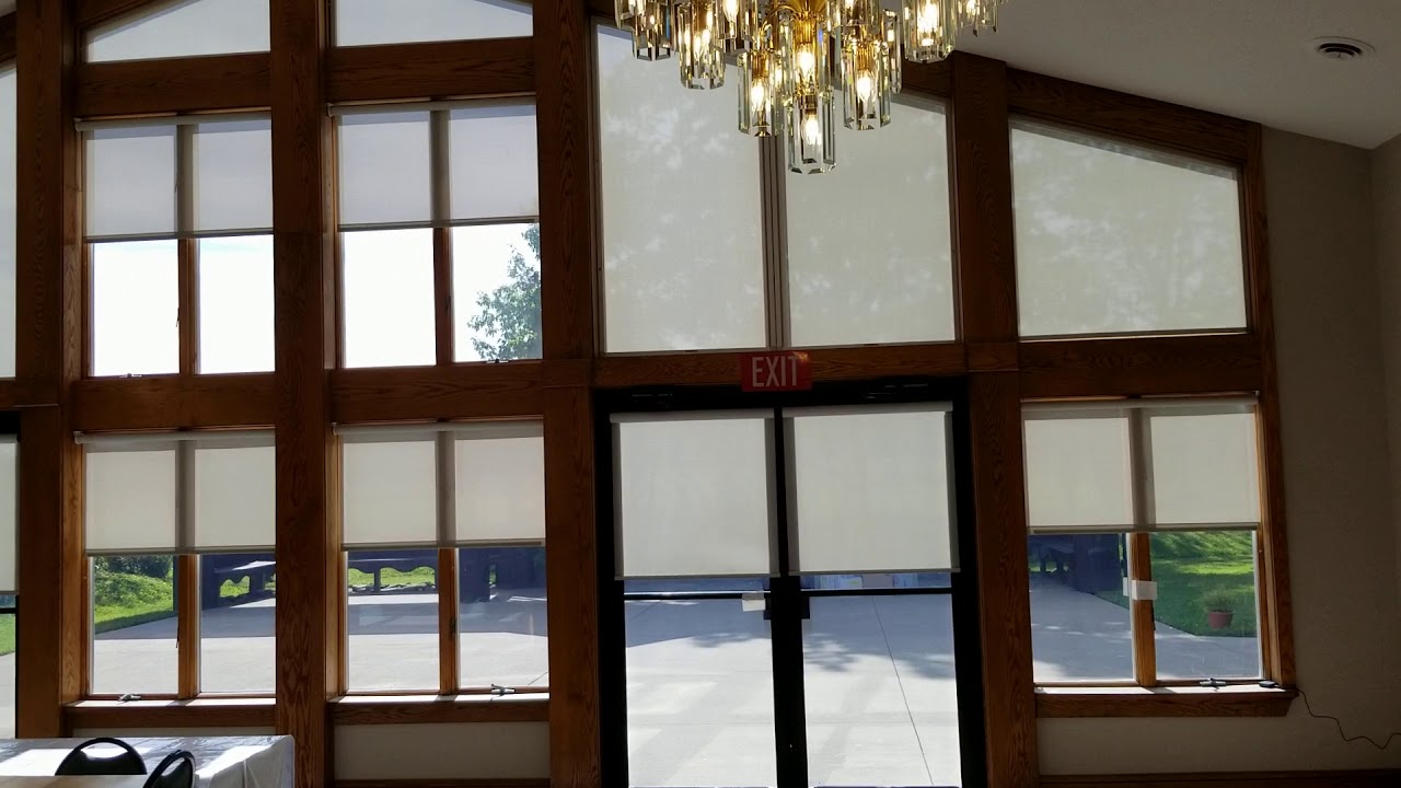 Draper Solar Fixed Panels and Motorized Roller Shades - YouTube