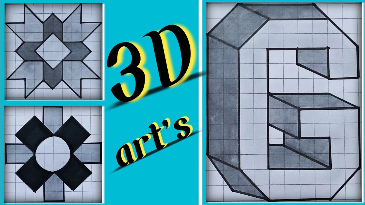 Easy 3D Arts Drawing For Beginners ।How To Draw 3D Art Tutorial Easy ...