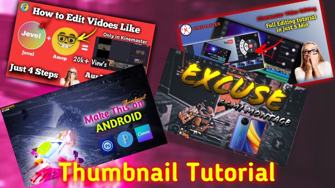 PS CC bgmi Thumbnail editing tutorial, How to make gaming thumbnails on ...