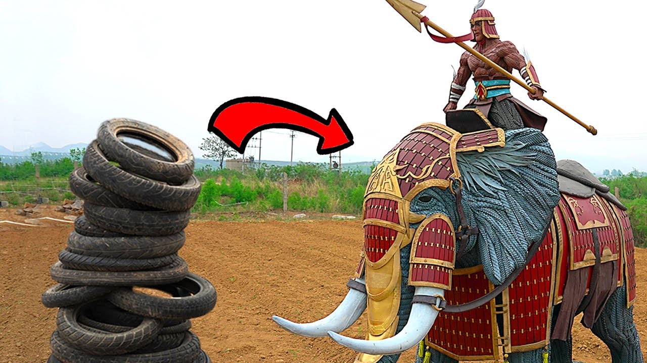 Turn wasted Tires into War Elephant！丨Romance of the Three Kingdoms丨Tire ...