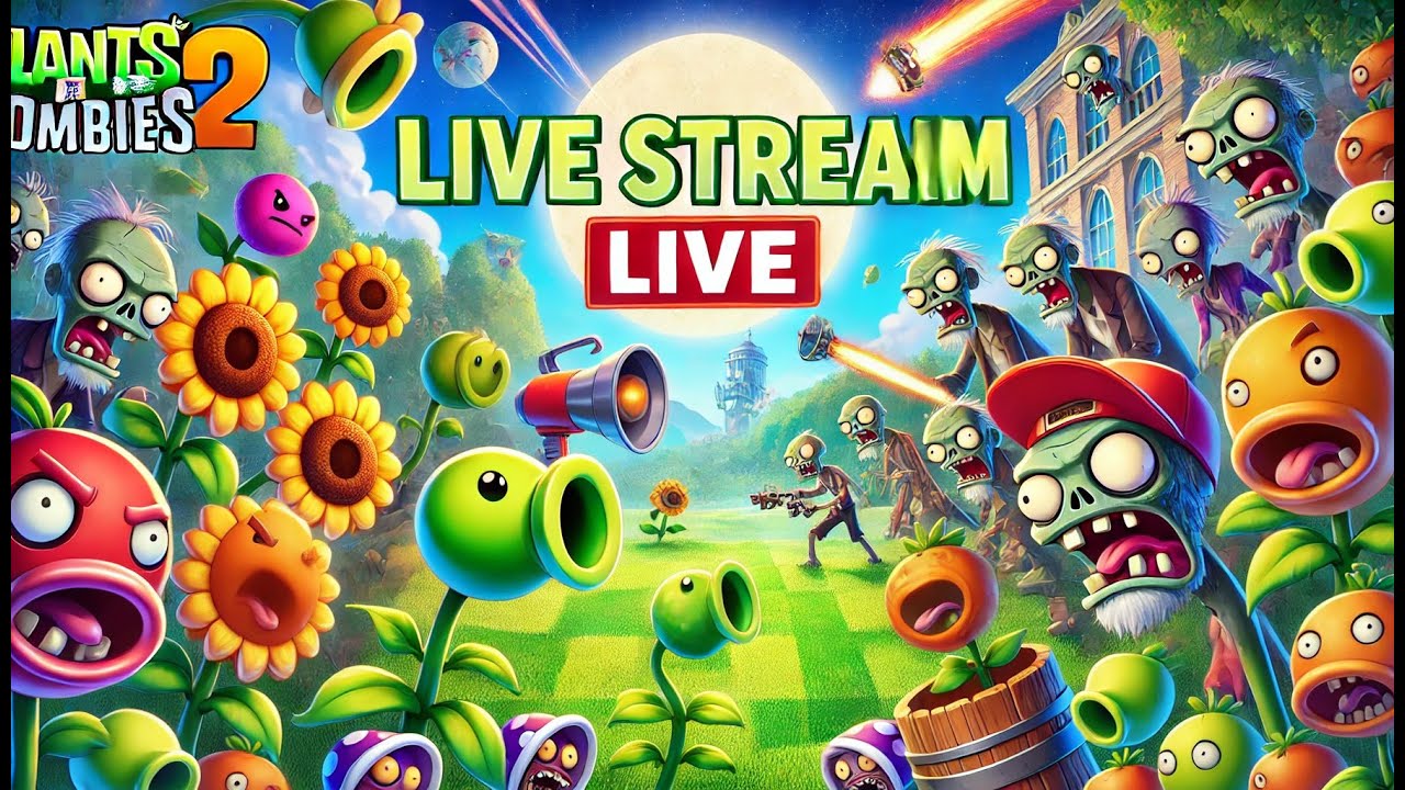 "Epic Plants vs. Zombies 1 Live Stream – Classic Strategy & Fun! Watch ...