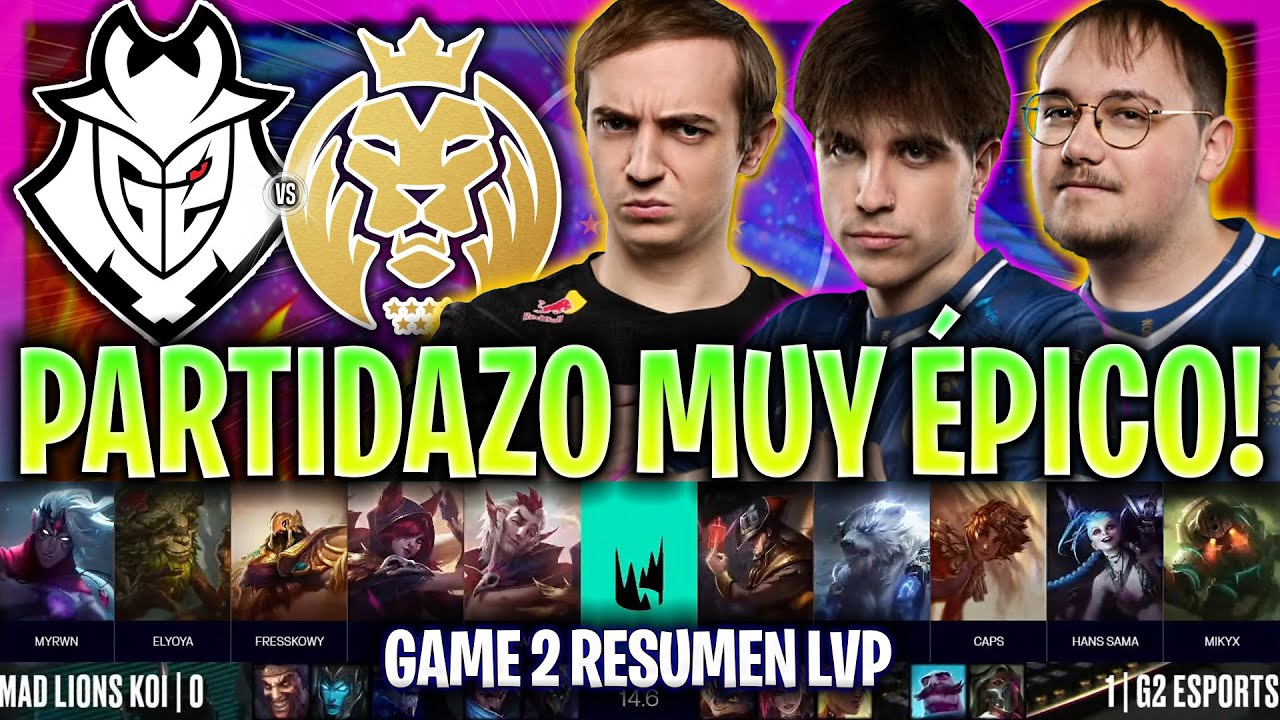 MYRWN SACA SU VARUS TOP CONTRA G2! *MUY ÉPICO* | G2 vs MDK Game 2 RESUMEN PLAYOFFS LEC 2024 LVP ...