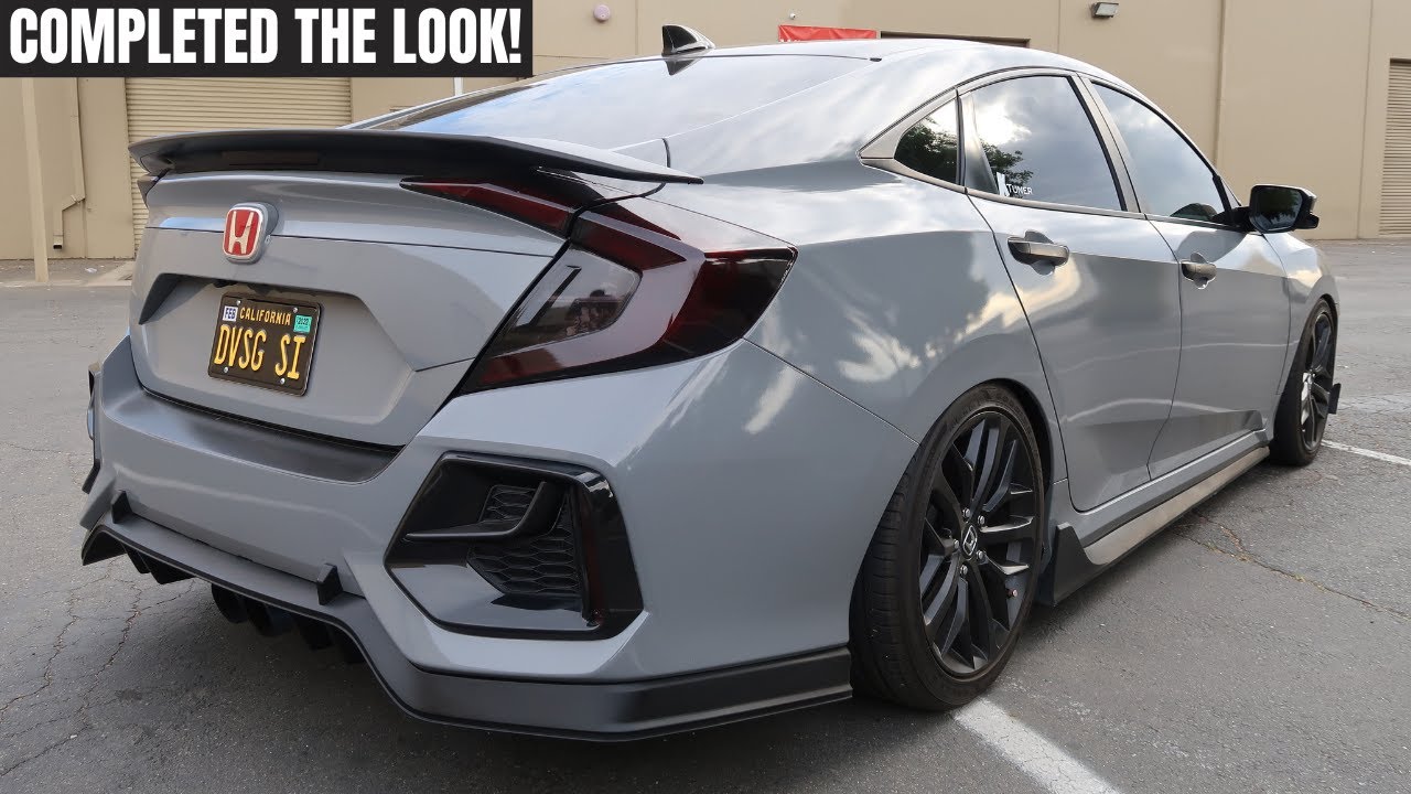 INSTALLING TYPE-R STYLE REAR LIP ON THE 10TH GEN SI - YouTube