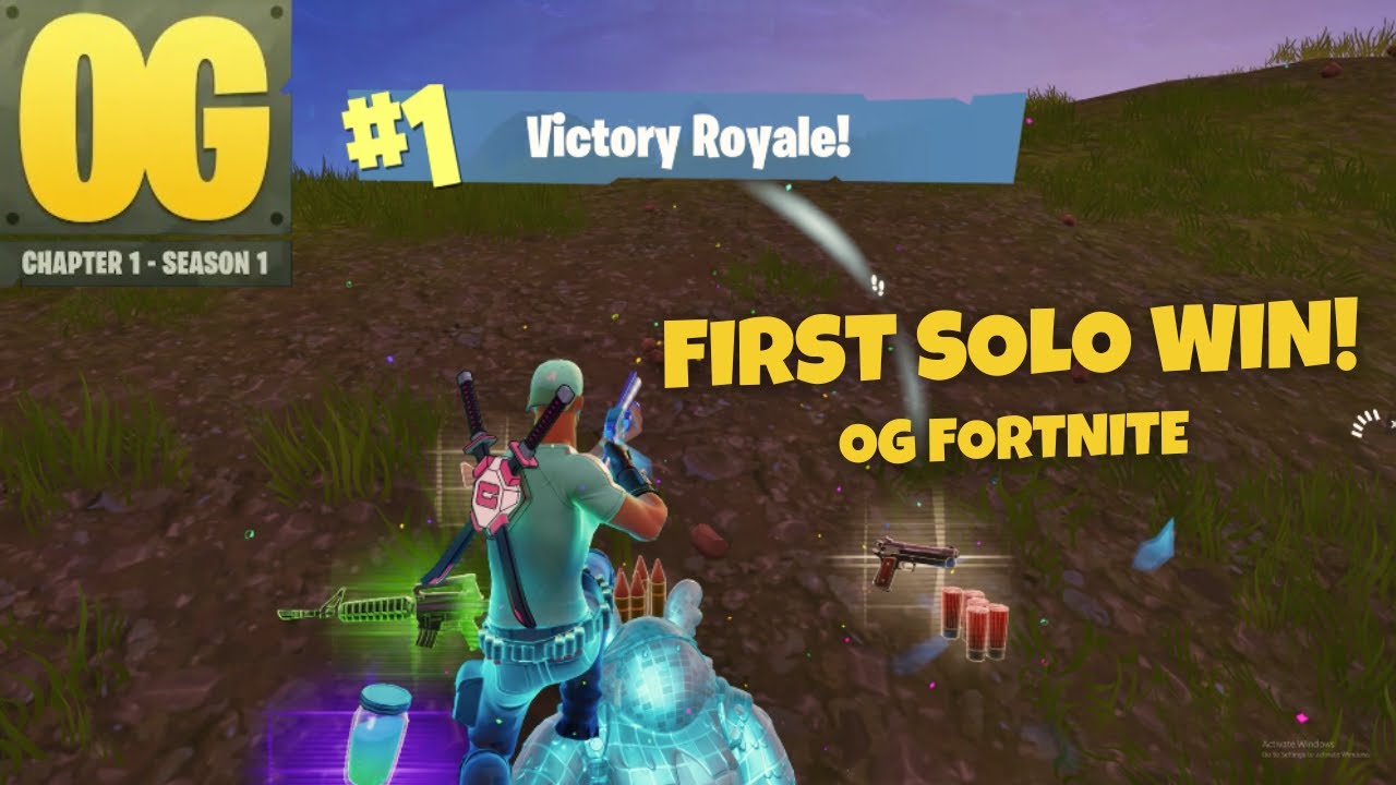 First Solo Win in OG Fortnite😱 - YouTube