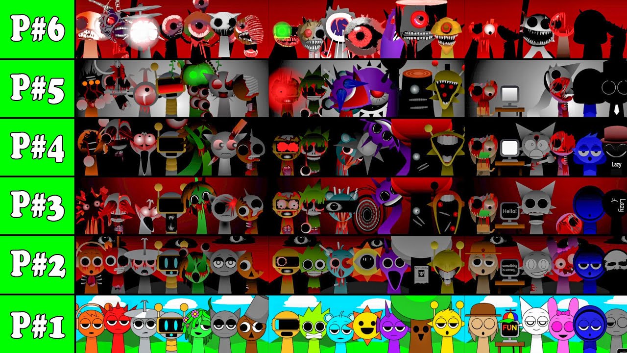 All True Phases 1-6 Together in Incredibox Sprunki - All in One Mod ...