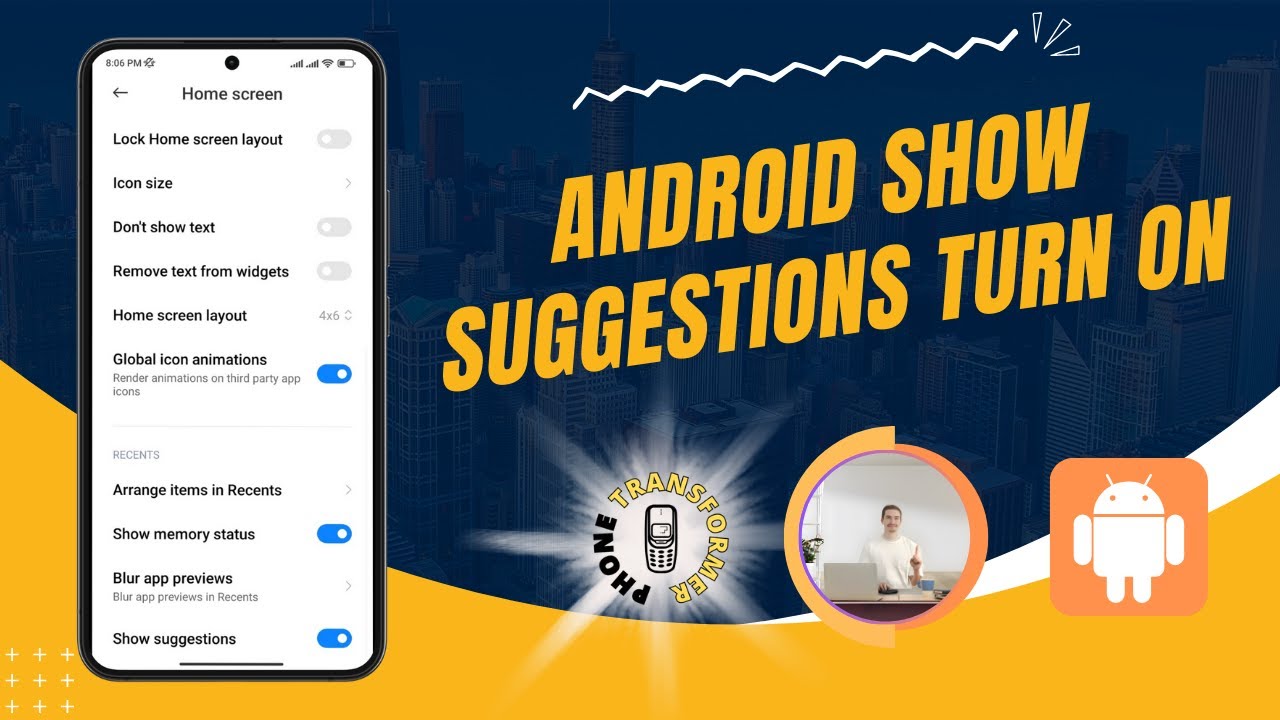 How to Turn On the Show Suggestions on Your Android Phone - YouTube