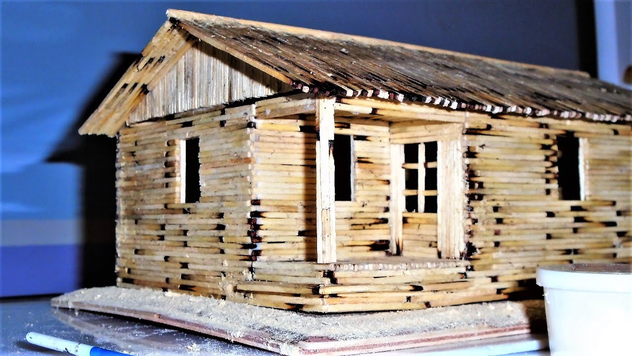 Matchsticks house craft diy - YouTube