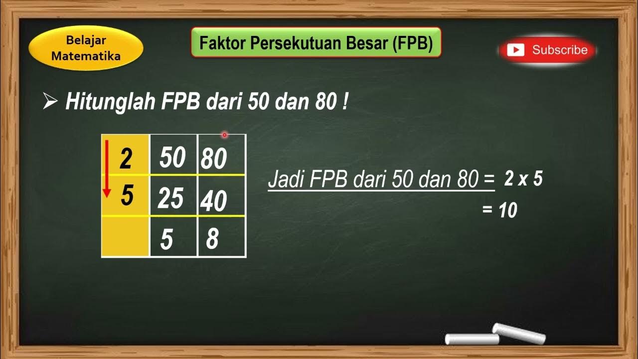 Cara Mencari FPB Dengan Menggunakan Tabel simpel dan mudah - YouTube