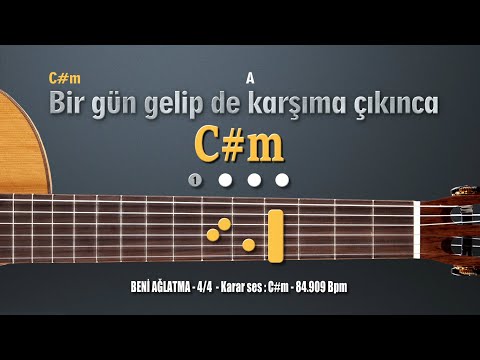 Beni Ağlatma orijinal ton temel gitar akorları. Arpej+ritim #akormerkezi #beniağlatmagitar