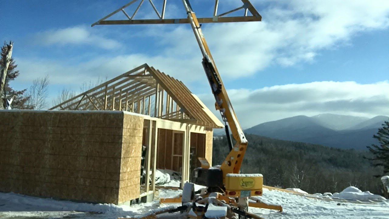 Salt Box Garage with Upstairs Storage Part 1 - YouTube