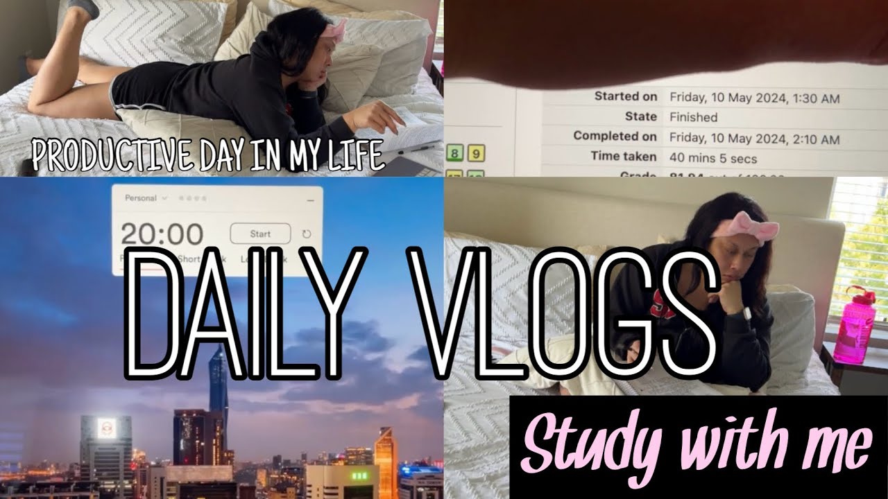 PRODUCTIVE DAILY VLOGS: Quick workout update & study with me - YouTube