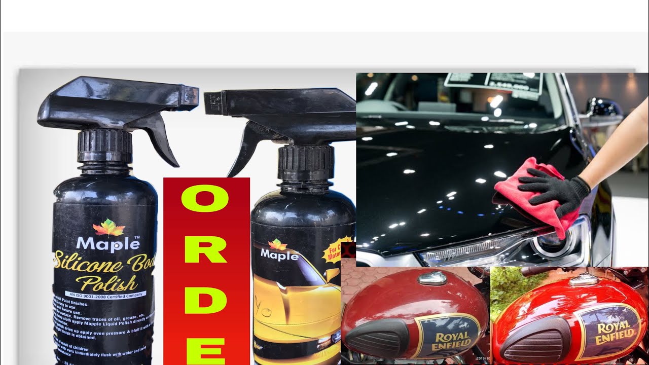 MAPLE SILICON BODY POLISH 500ml FOR CAR AND BIKE #bikepolish #carpolish ...