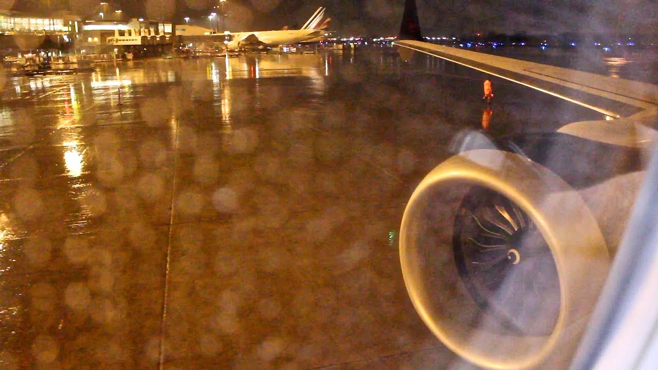 Air Canada Boeing 737 MAX 8 Rainy Night Takeoff from Montréal | Big ...