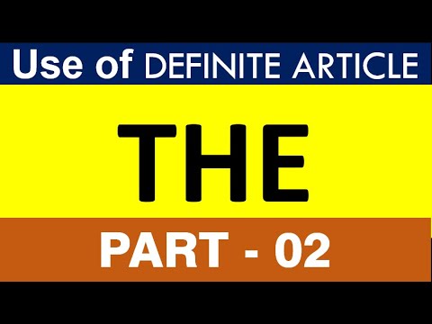article in English grammar || use of definite article 'the' | Rules of ...