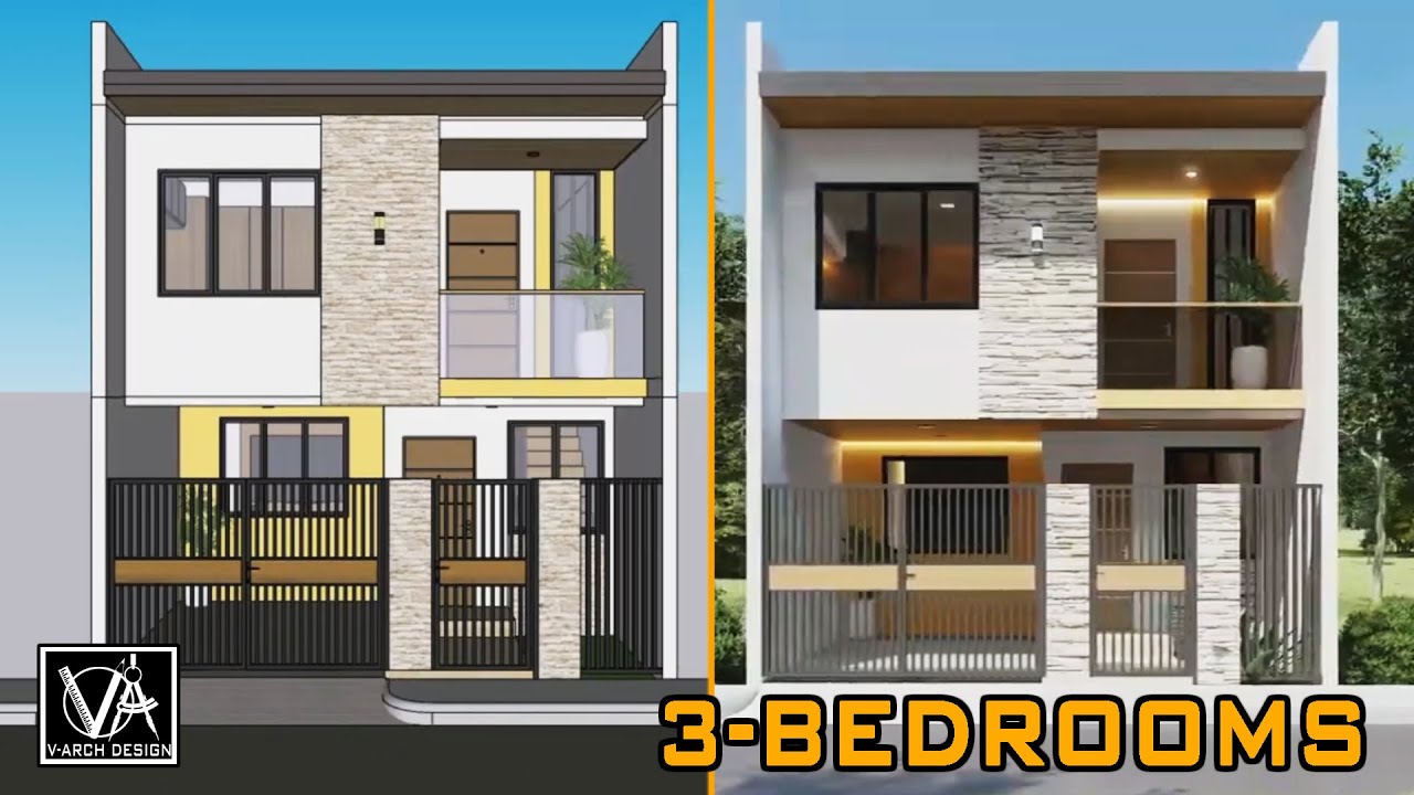 2 STOREY SMALL HOUSE DESIGN 6X12 - 3 BEDROOM - YouTube