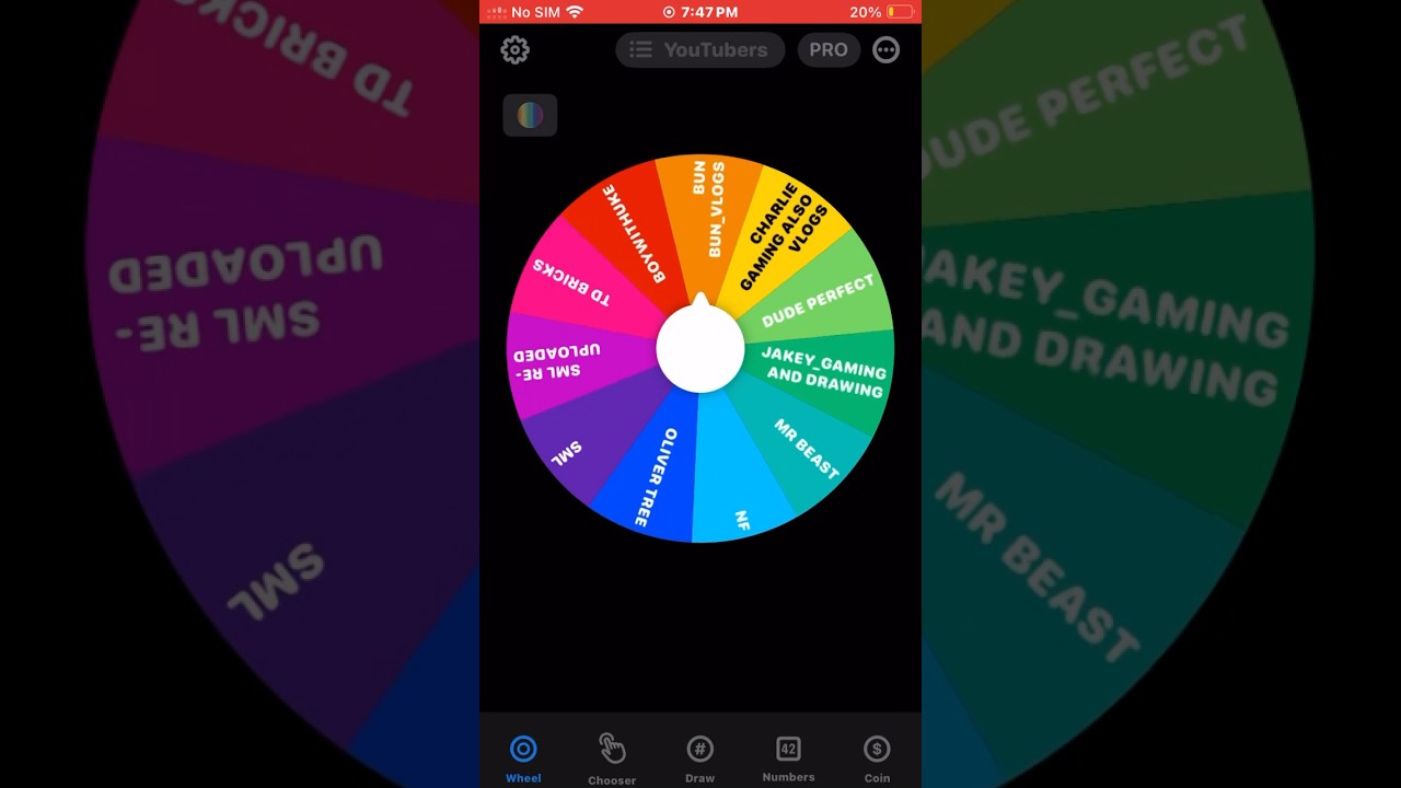 The YouTuber wheel pt 1 - YouTube