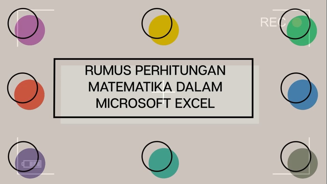 TIK SD 5 [RUMUS PERHITUNGAN MATEMATIKA DALAM EXCEL] - YouTube