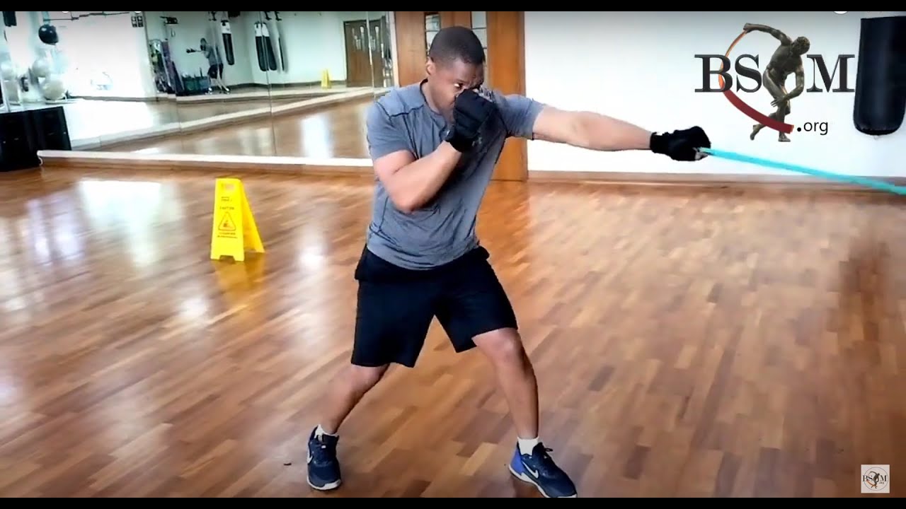 Boxing Training with Resistance Bands - YouTube