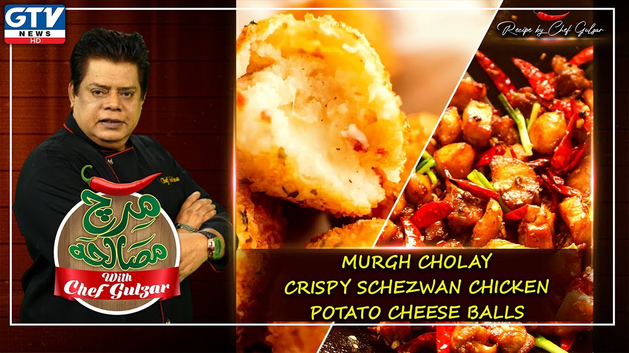 Murgh Cholay - Crispy Schezwan Chicken & Potato Cheese Balls Recipe ...