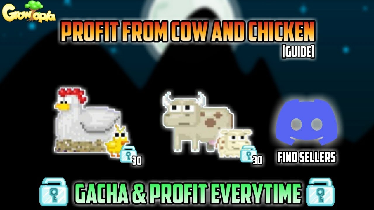 Profit UP TO 30 DLS - CHICKEN And COW Gacha (GUIDE) - Growtopia - YouTube