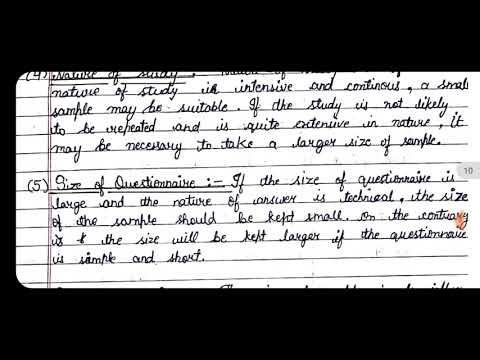 BUSINESS STATISTICS|SIZE OF SAMPLE |CHAPTER-6|PART-36|HANDWRITTEN NOTES ...