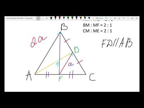 Medianların 2:1 nisbətində bölünməsi  || Stop Memorizing