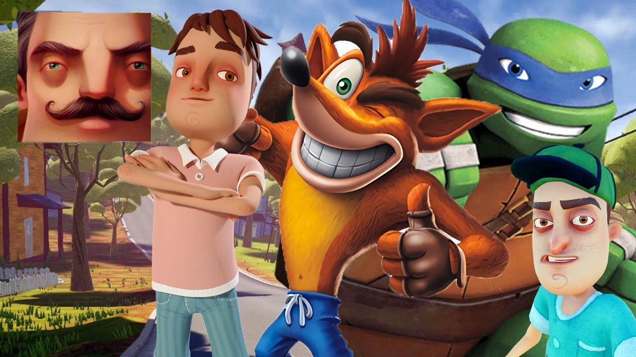 Hello Neighbor - New Secret Neighbor TMNT Leo Crash Bandicoot Baldi ...