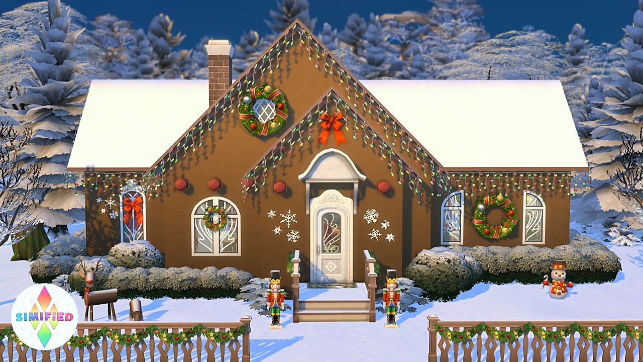 Gingerbread House | The Sims 4 Speed Build - YouTube