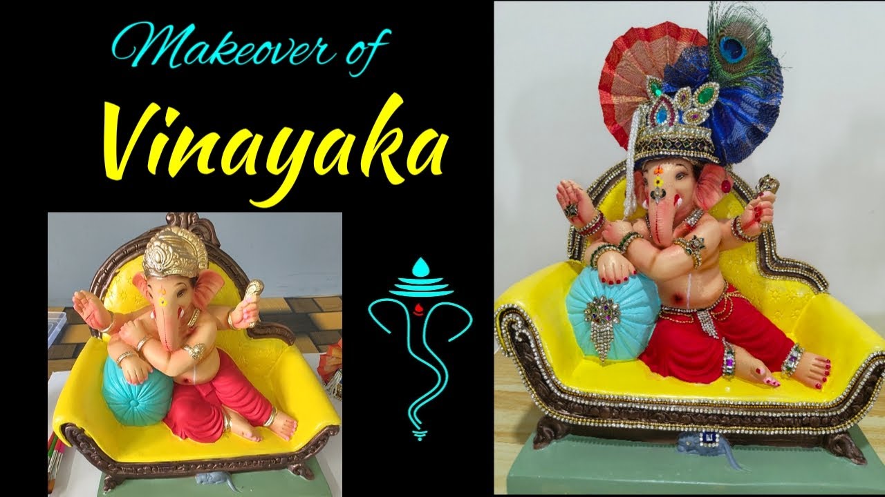 Makeover of beautiful Vinayaka | Interior Art | Creative ideas - YouTube
