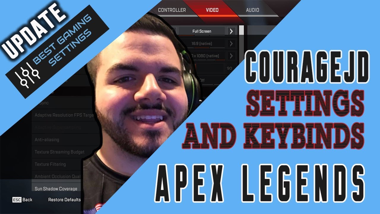 COURAGEJD APEX LEGENDS SETTINGS AND KEYBINDS ( Updated 2019 ) - YouTube