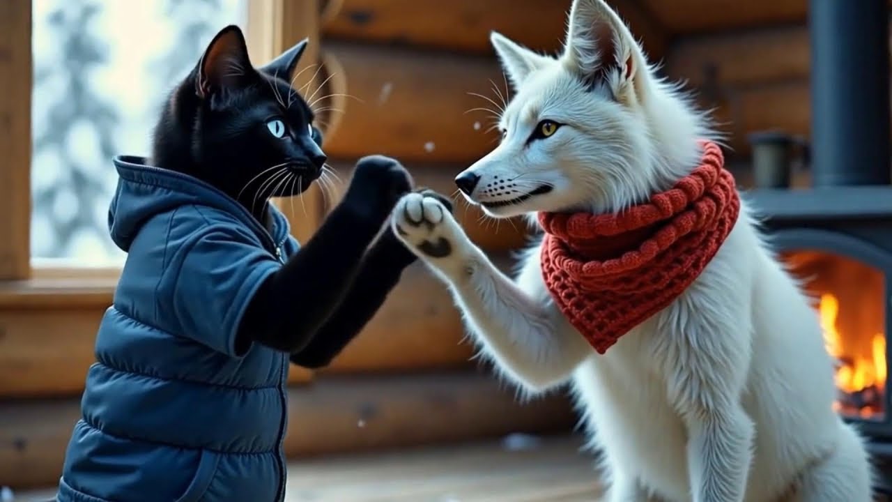 Brave Fluffy Cat Saves a Fox, Camps Overnight, and Cooks Spaghetti ...