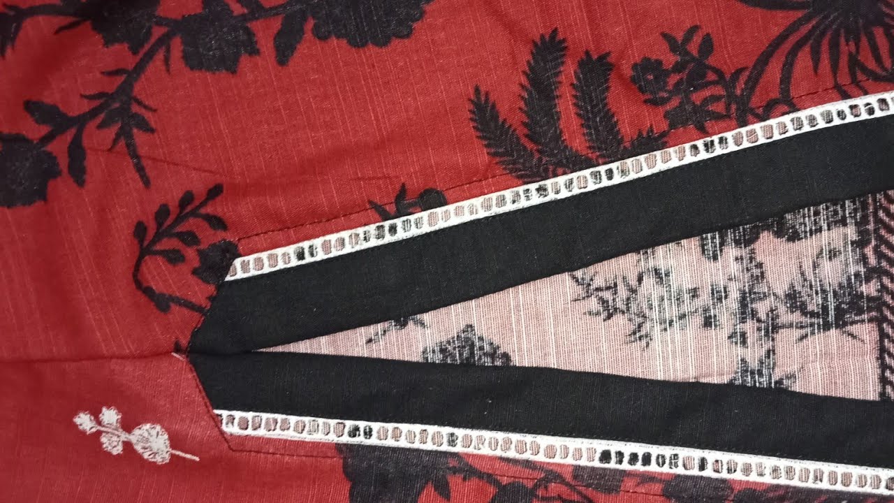 Designer slit (chalk) design with joint lace/Chalk and Daman design ...