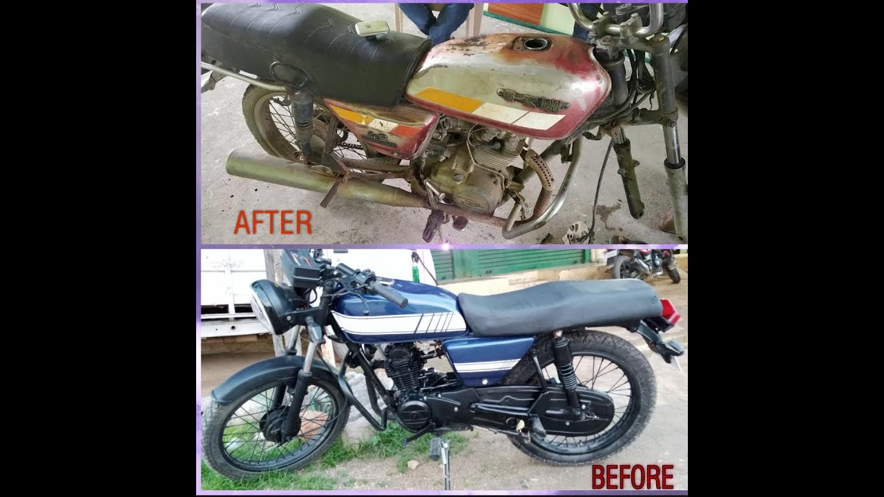 BAJAJ 4S CHAMPION modified bike - YouTube