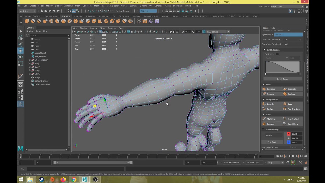 Character Modeling Part 07 Body Topology Refinement - YouTube