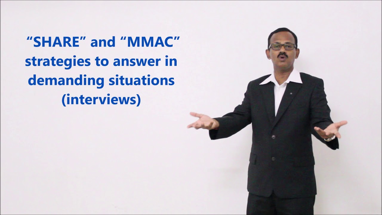 SHARE and MMAC strategies to answer in interviews - YouTube