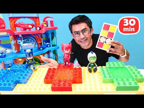 Çocuklar için eğitici video. Nail Baba ve Pijamaskeliler oyuncakları - en sevimli bölümler