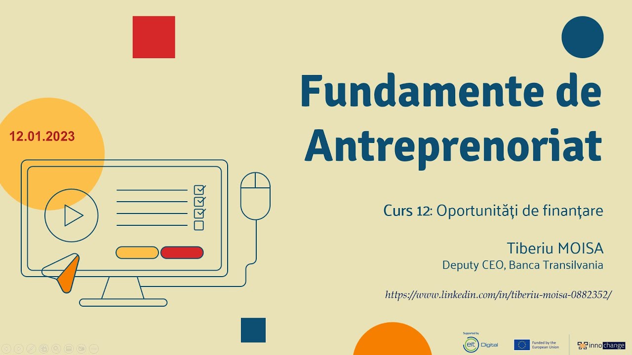 FdA 2022s1| Curs 12: Oportunități de finanțare - YouTube