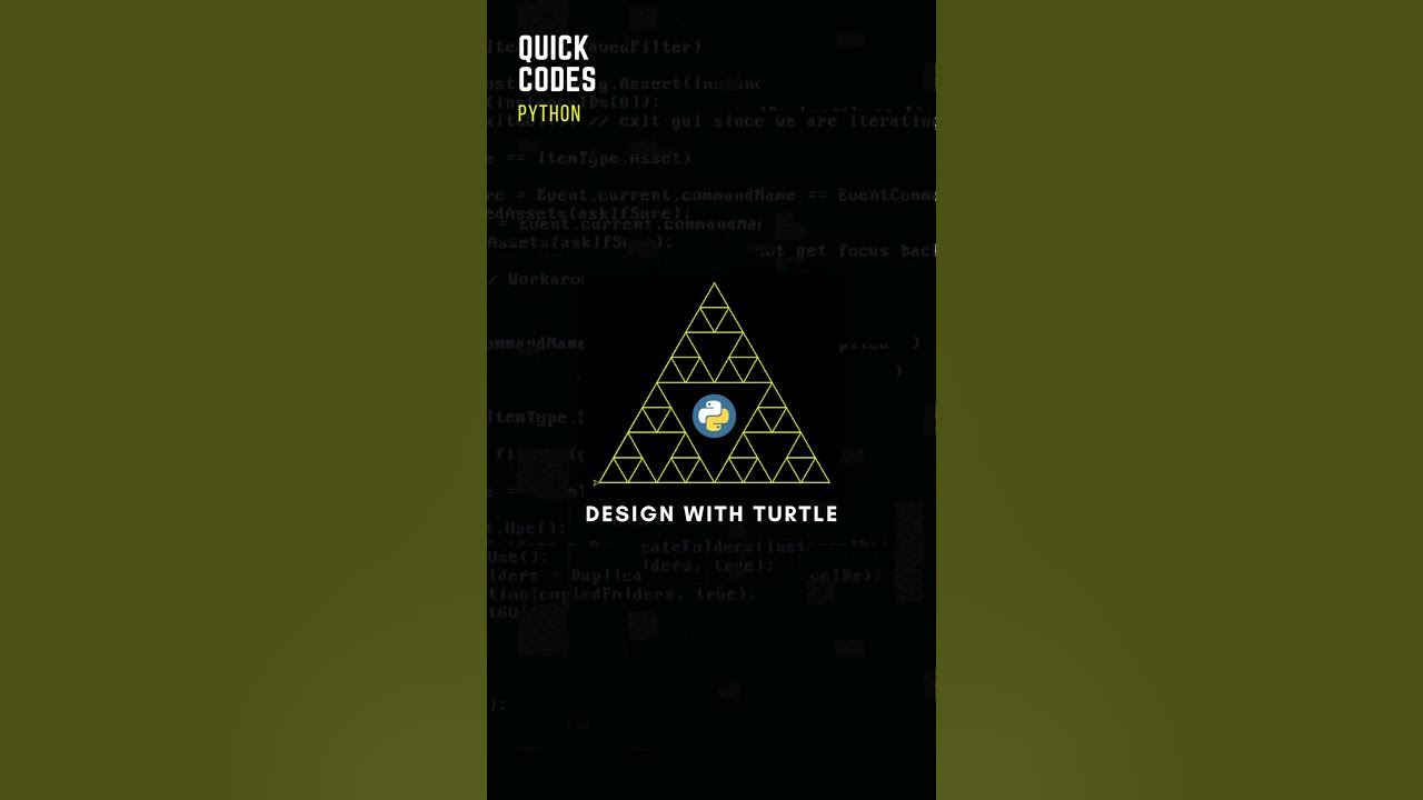 Sierpinski Design🔺with Turtle In Python Python Coding Turtle Shorts Codingshorts Youtube