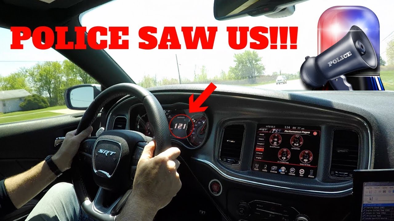 POLICE SAW US SPEEDING IN THE HELLCAT!! **OPS** - YouTube
