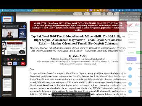 YKS 2026 TIP FAKÜLTESİ TERCİH MODELLEMESİ: 2026 SAYISAL ALANLARDAKİ DEĞİŞKENLERİN SIRALAMAYA ETKİSİ