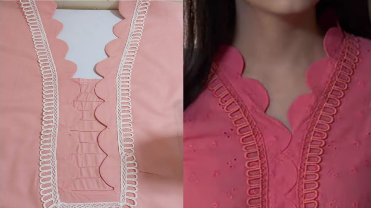 Cutwork Neck Design l Beautiful Neck Design With lace and cut work ...