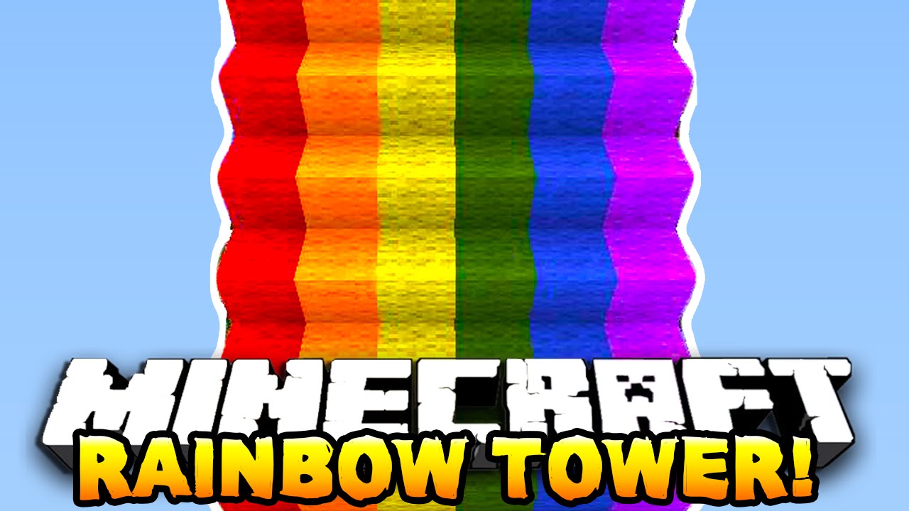 Minecraft - RAINBOW RAGE TOWER PARKOUR! - w/ Preston & Vikkstar123 ...