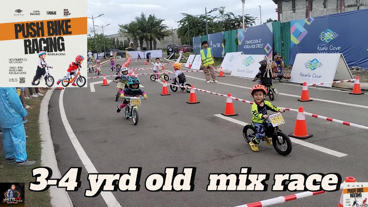 Push Bike Race Azuela Cove 3 4 yrs old mix ra - YouTube