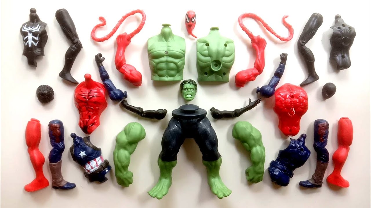 Assembly Toys SPIDERMAN VS HULK VS CARNAGE VS CAPTAIN AMERICA - MARVEL ...