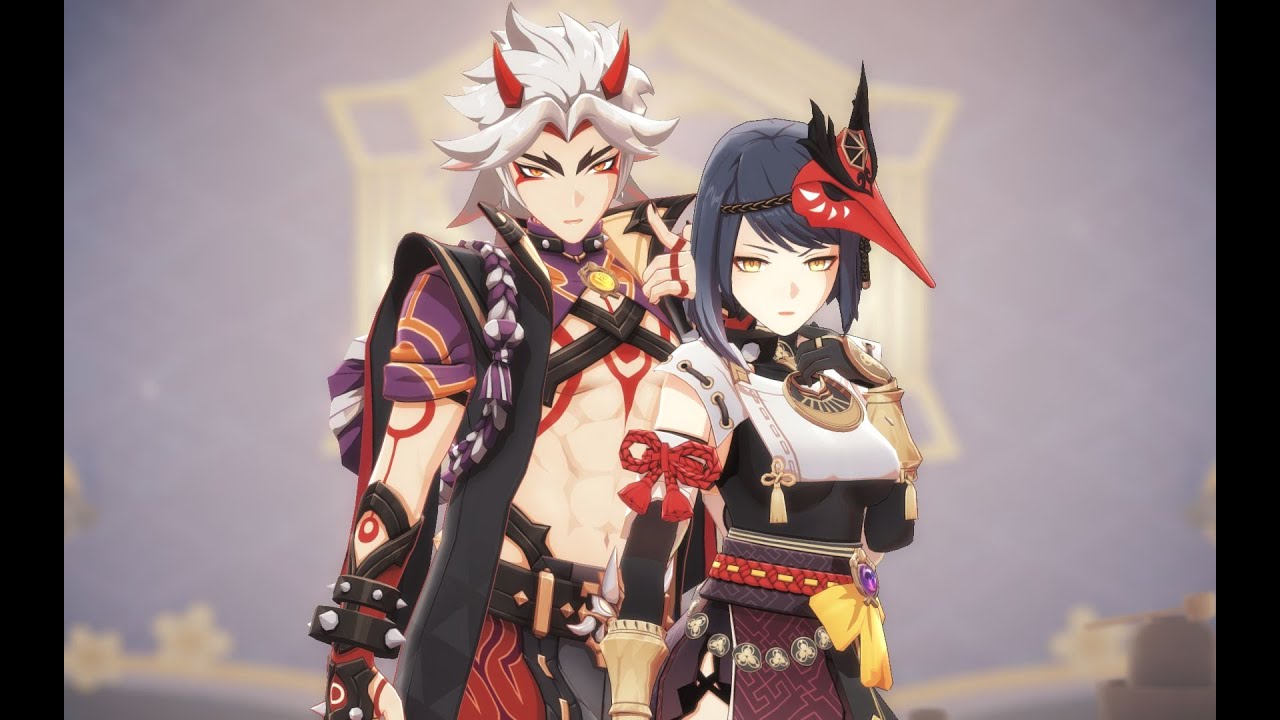 【Genshin Impact MMD／4K／60FPS】Kujou Sara × Arataki Itto【Chocolate Cream ...