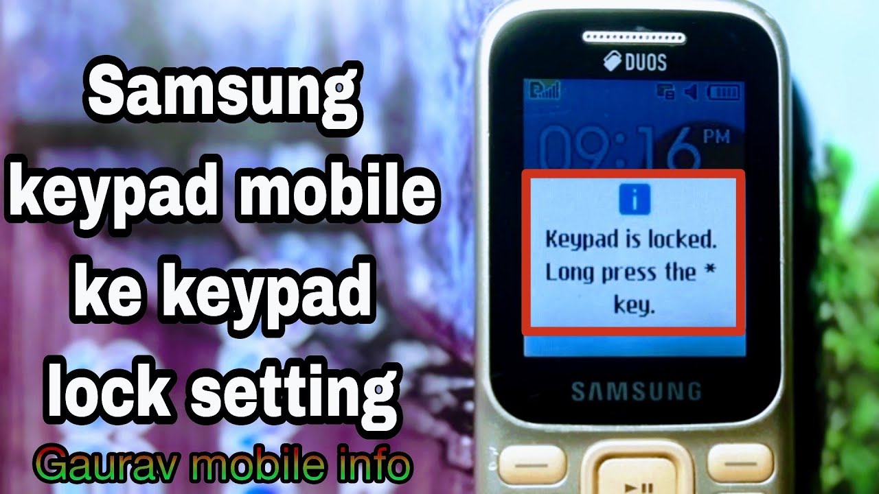 Samsung Keypad Mobile Ka Auto Lock Kaise Off Kare?How To Turn Off ...