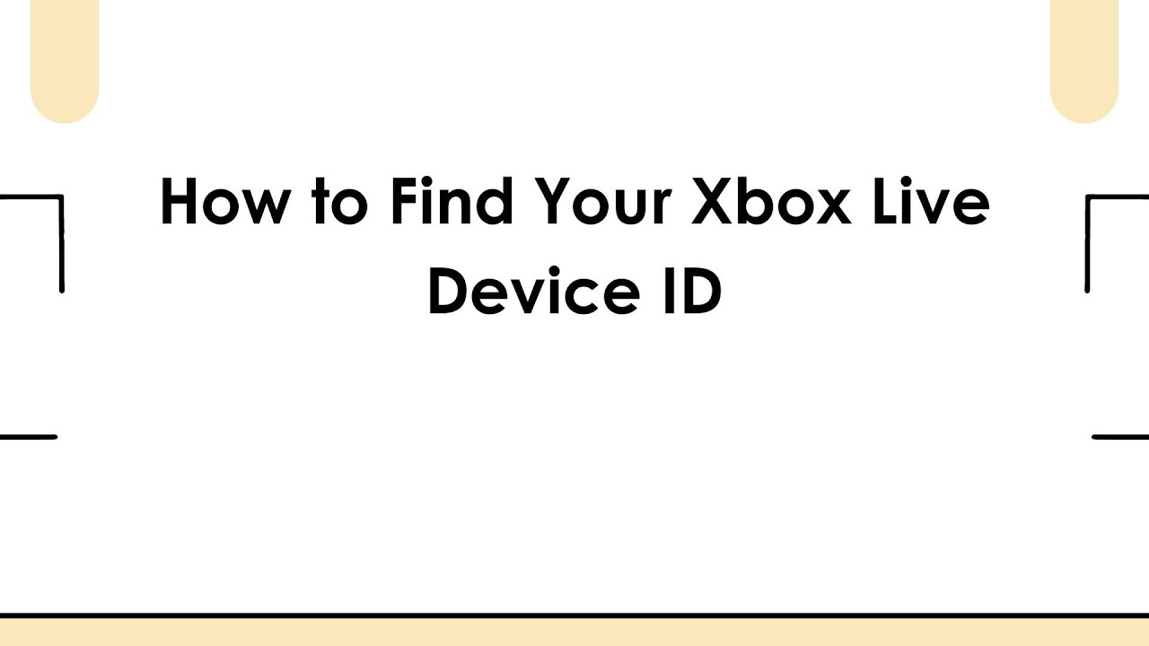 How to Find Your Xbox Live Device ID - YouTube
