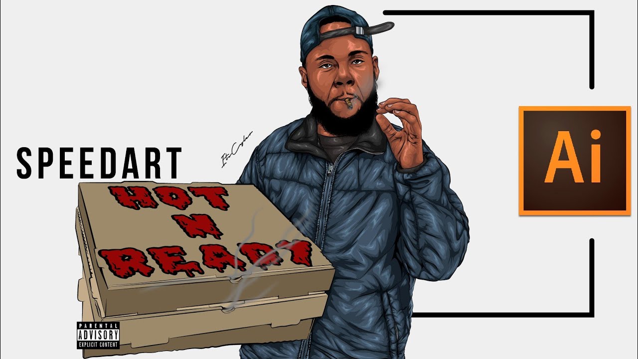 cartoon yourself in adobe illustrator using huion inspiroy h640p - YouTube