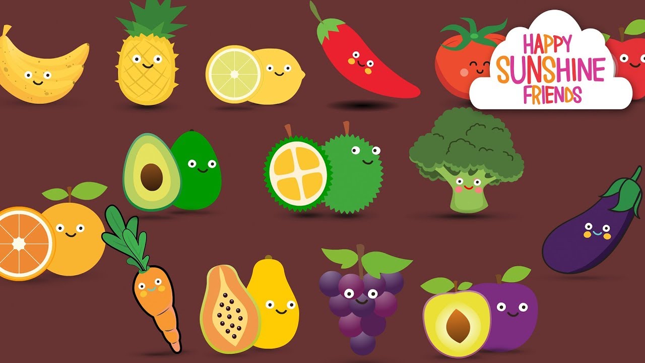 Fruits Vegetable Colors for kids | Kids learning video - YouTube